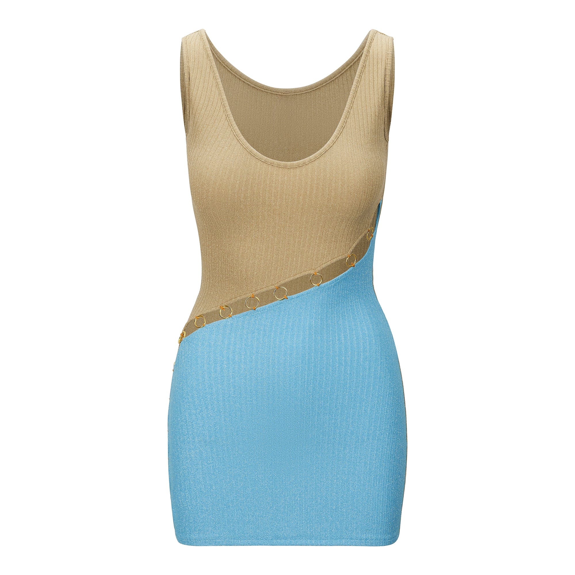 Aquaria Dress (Sandy/Aqua) | Akosha Swimwear
