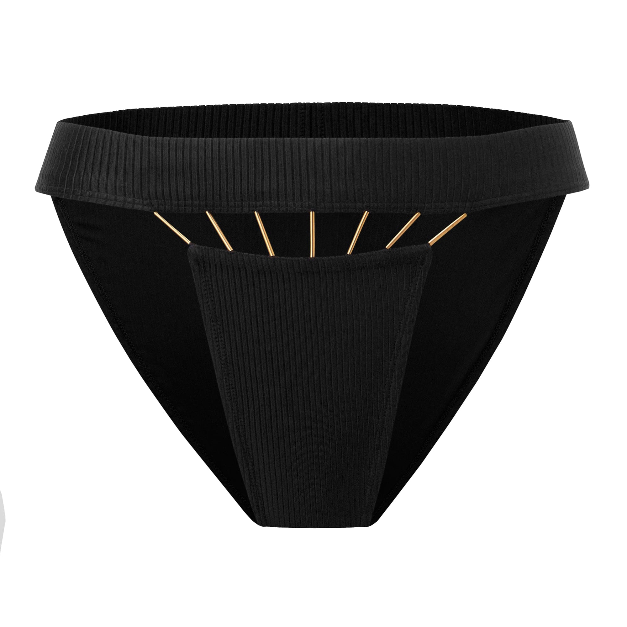 Native Bottom (Gold Bars / Onyx) | Akosha Swimwear